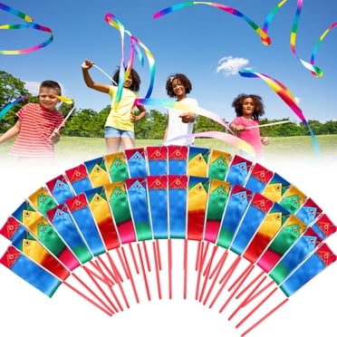 Aoanydony 2 Meters Ribbon Wands Party Favors Rainbow Training Portable ...