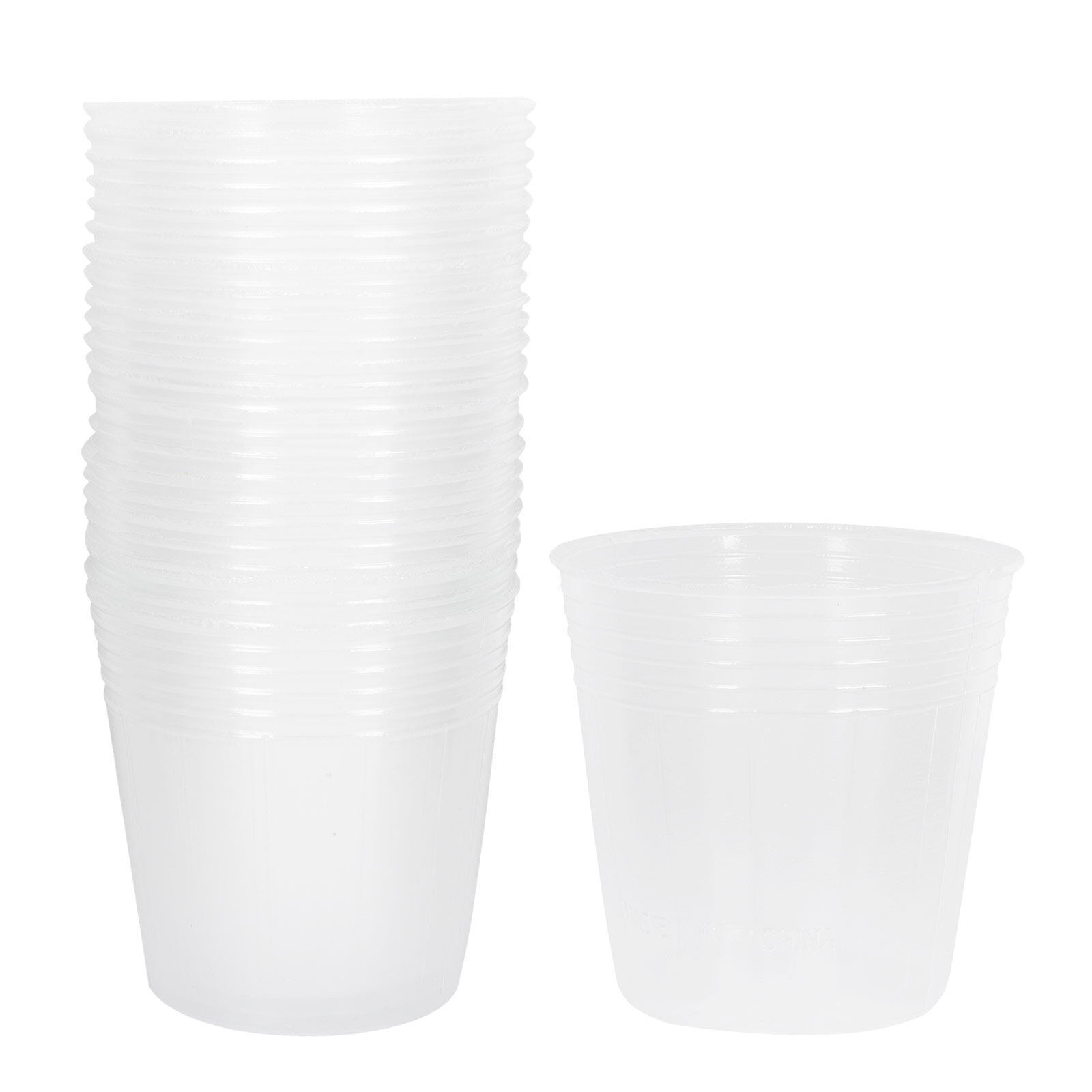 HOMEMAXS 36Pcs Square Transparent Plastic Gardening Cups for Nursery ...