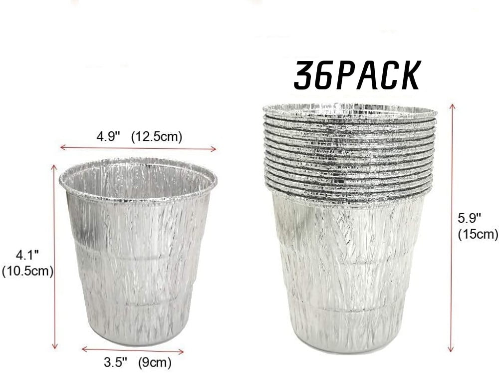 36Pcs Disposable Aluminum Foil Liners for Grill Grease Bucket ...
