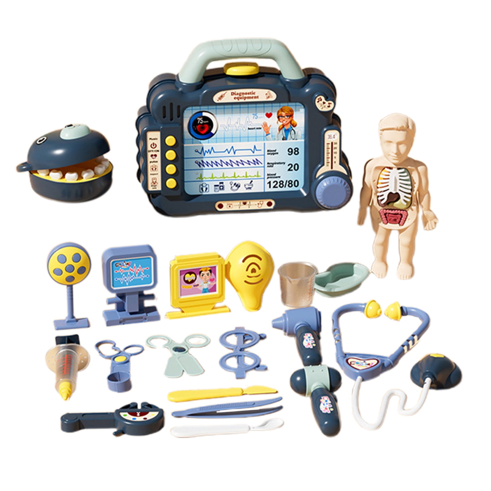 36Pcs Doctor Kit for Kids Girls Pretend Play Doctor Set with Medical ...