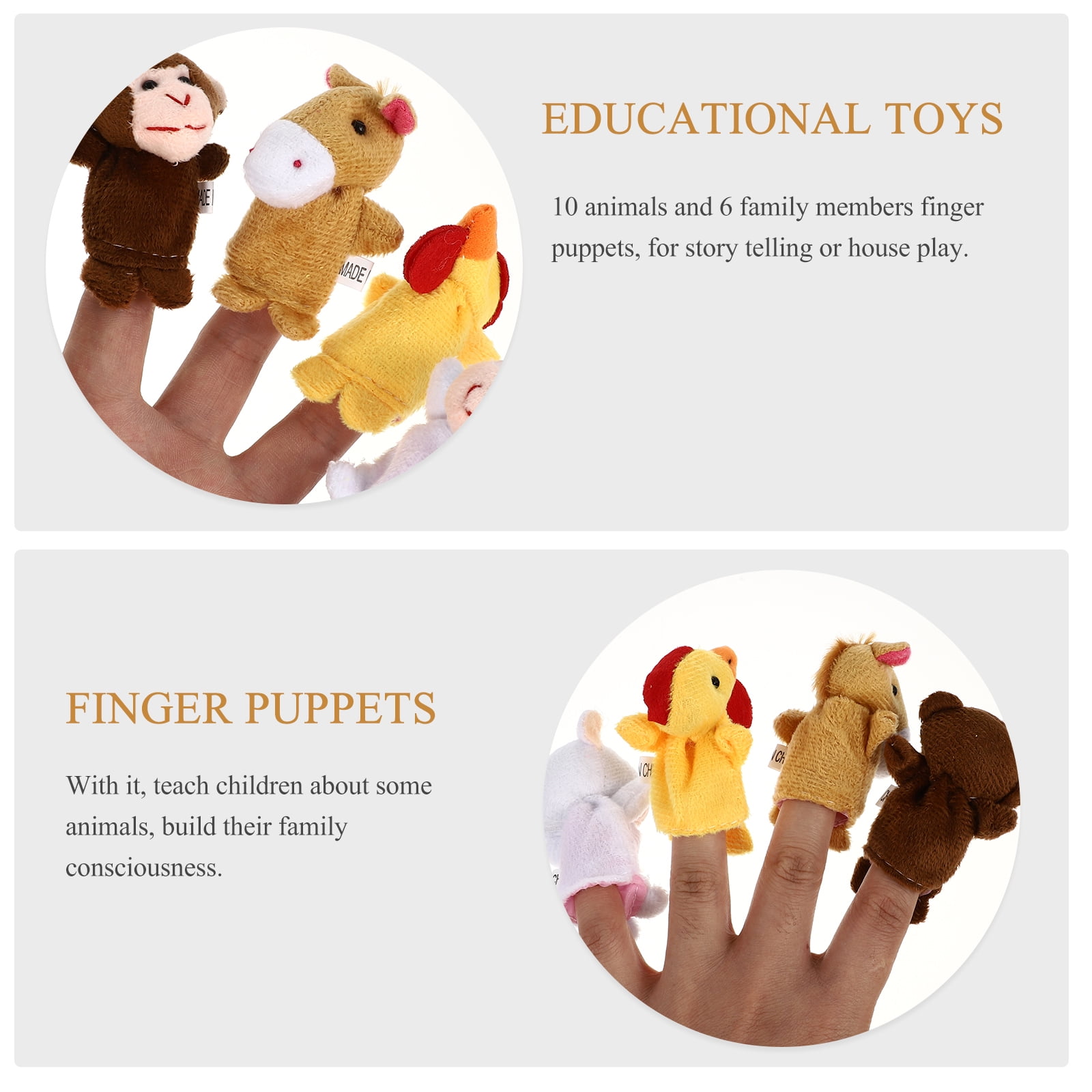 36Pcs Educational Toys,Educational Toys Finger Puppets Story Time ...