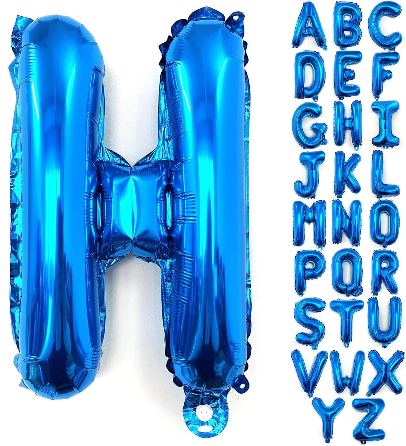 40 Inch Large Blue Letter H Balloons Big Size Jumbo Mylar Foil Helium ...