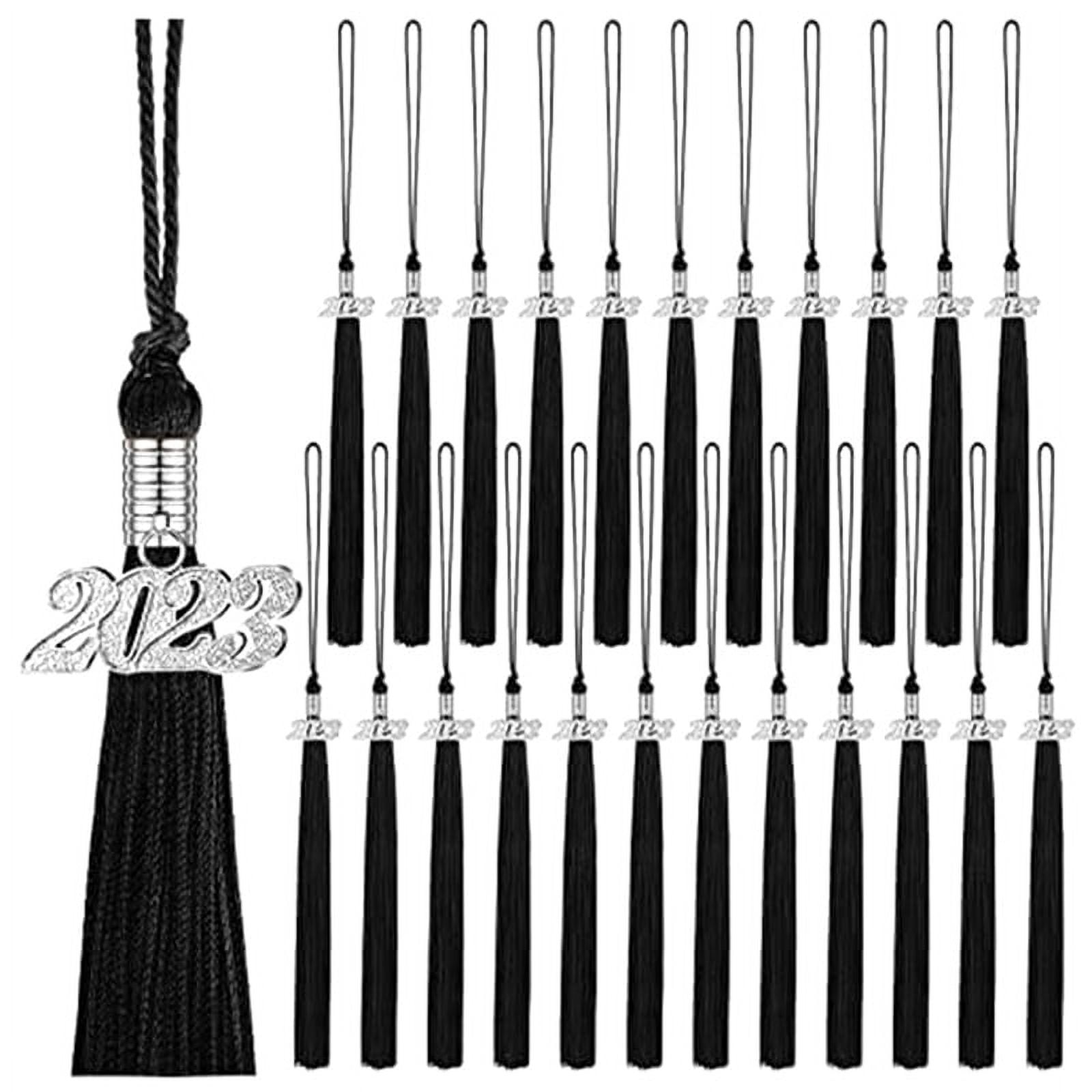 36Pcs Graduation Tassels-2023 Silver Charms Graduation Cap Decoration ...