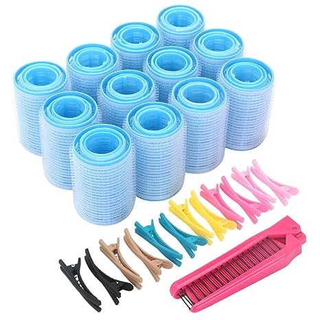 36Pcs Hair Rollers, Hair Curlers, 3 Sizes Nylon Self Grip Hair Roller ...