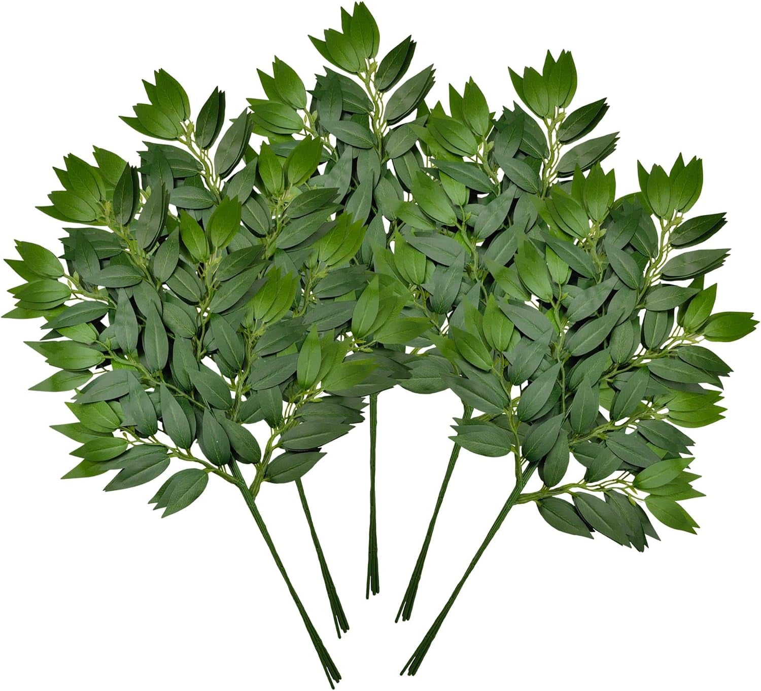 36Pcs Italian Ruscus Greenery Stems Artificial Silk Greenery Leaves for ...