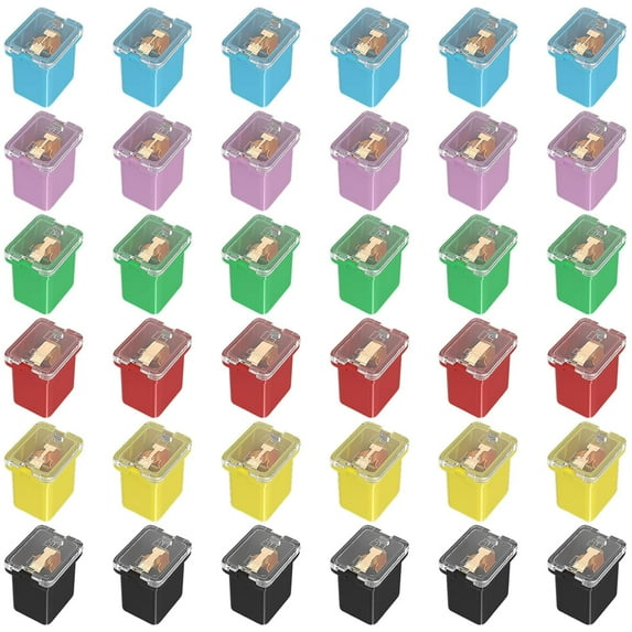 36Pcs Jcase Fuse Assortment Kit Automotive Low Profile Box Shaped Micro ...