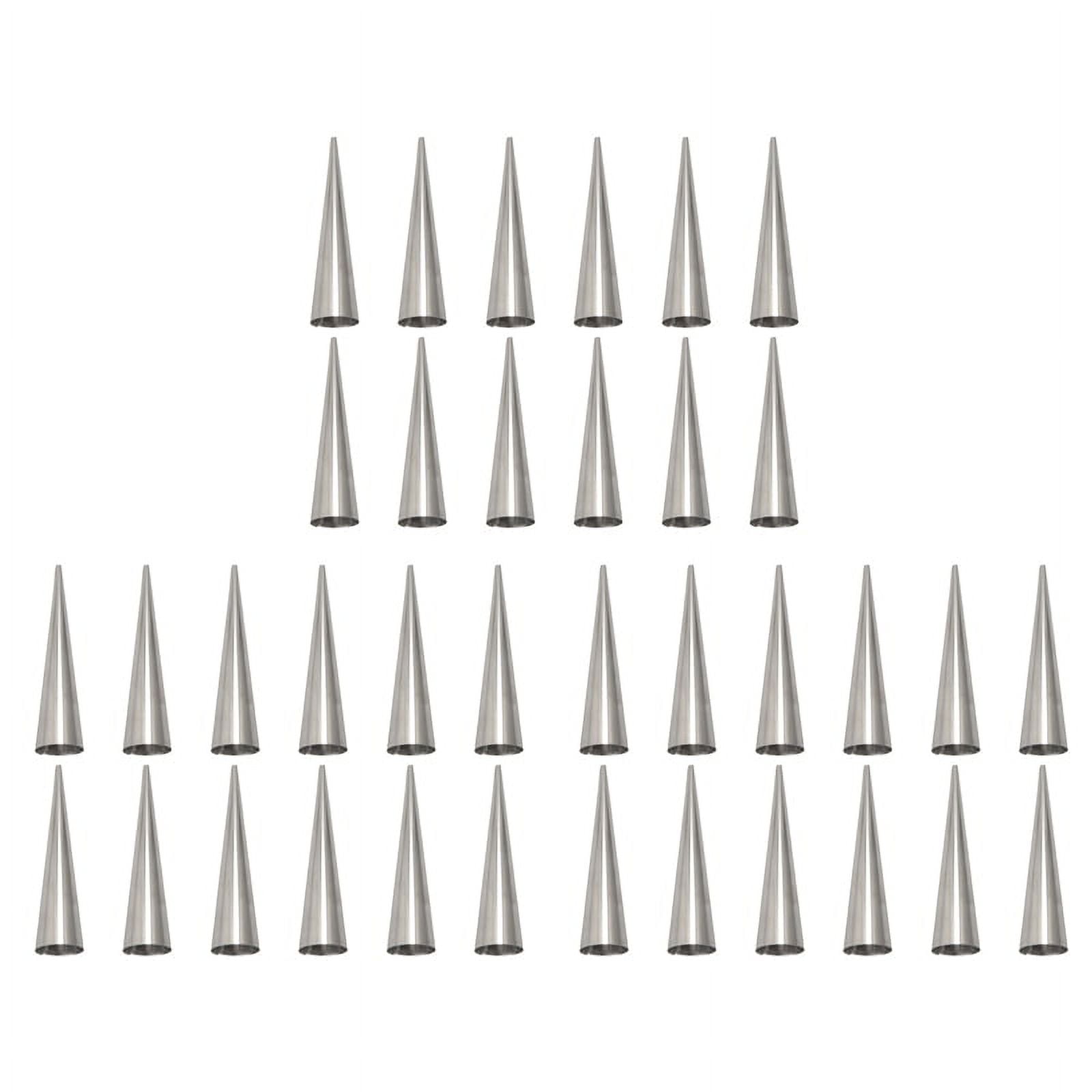 36Pcs Large Size Baking Cones Stainless Steel Roll Horn Forms Conical ...