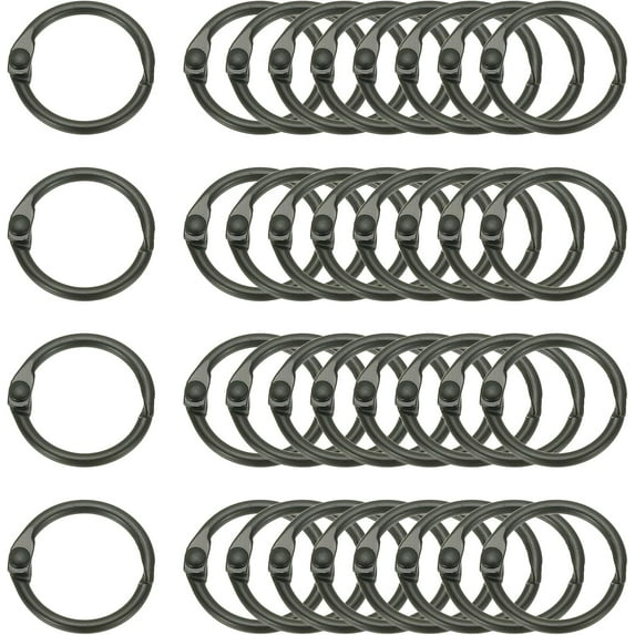 36Pcs Loose Leaf Binder Rings, 0.8 Inch Metal Open Card Rings Heavy ...