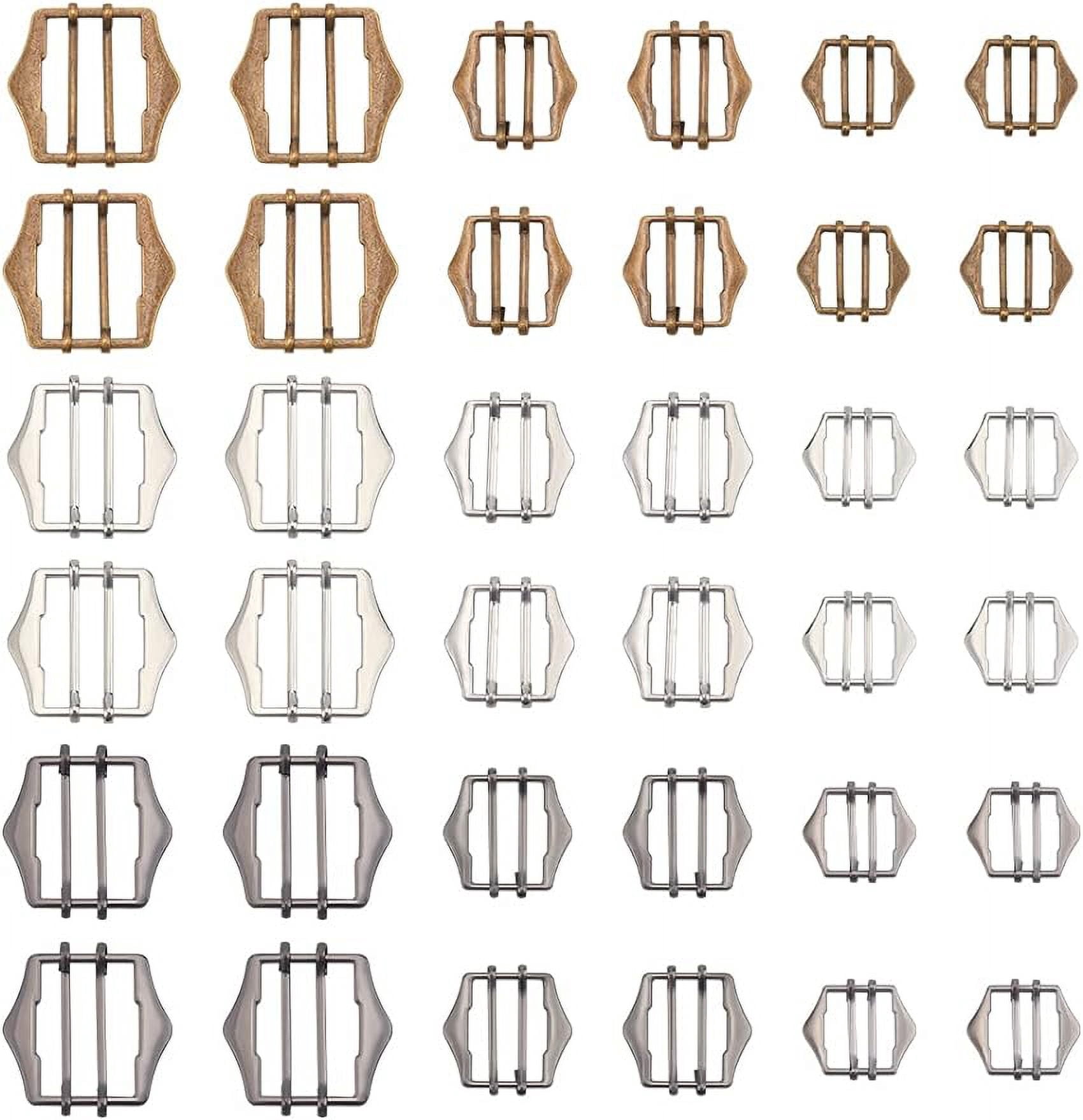 36Pcs Metal Adjustable Roller Buckles Multi-Purpose Belt Pin Buckle 20 ...