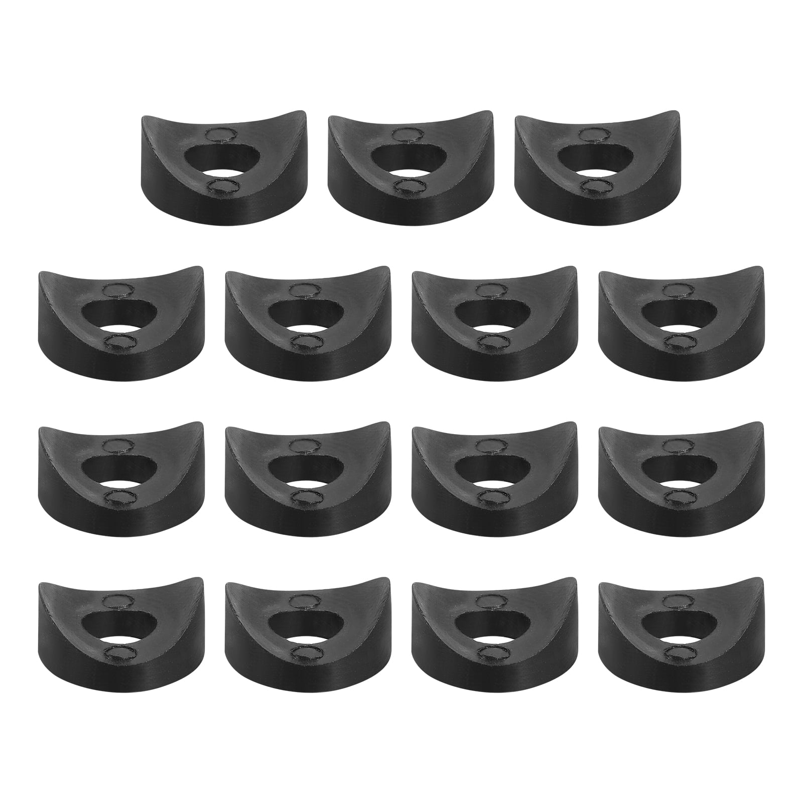 36Pcs Plastic Round Washers, 6mm x 16mm x 3mm Black PE Concave Washer ...