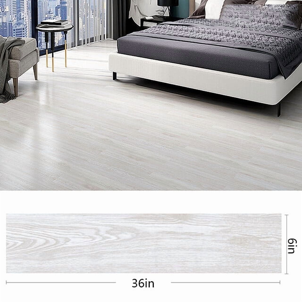36Pcs Self-Adhesive PVC Vinyl Floor Tiles Planks Wood Peel Stick ...