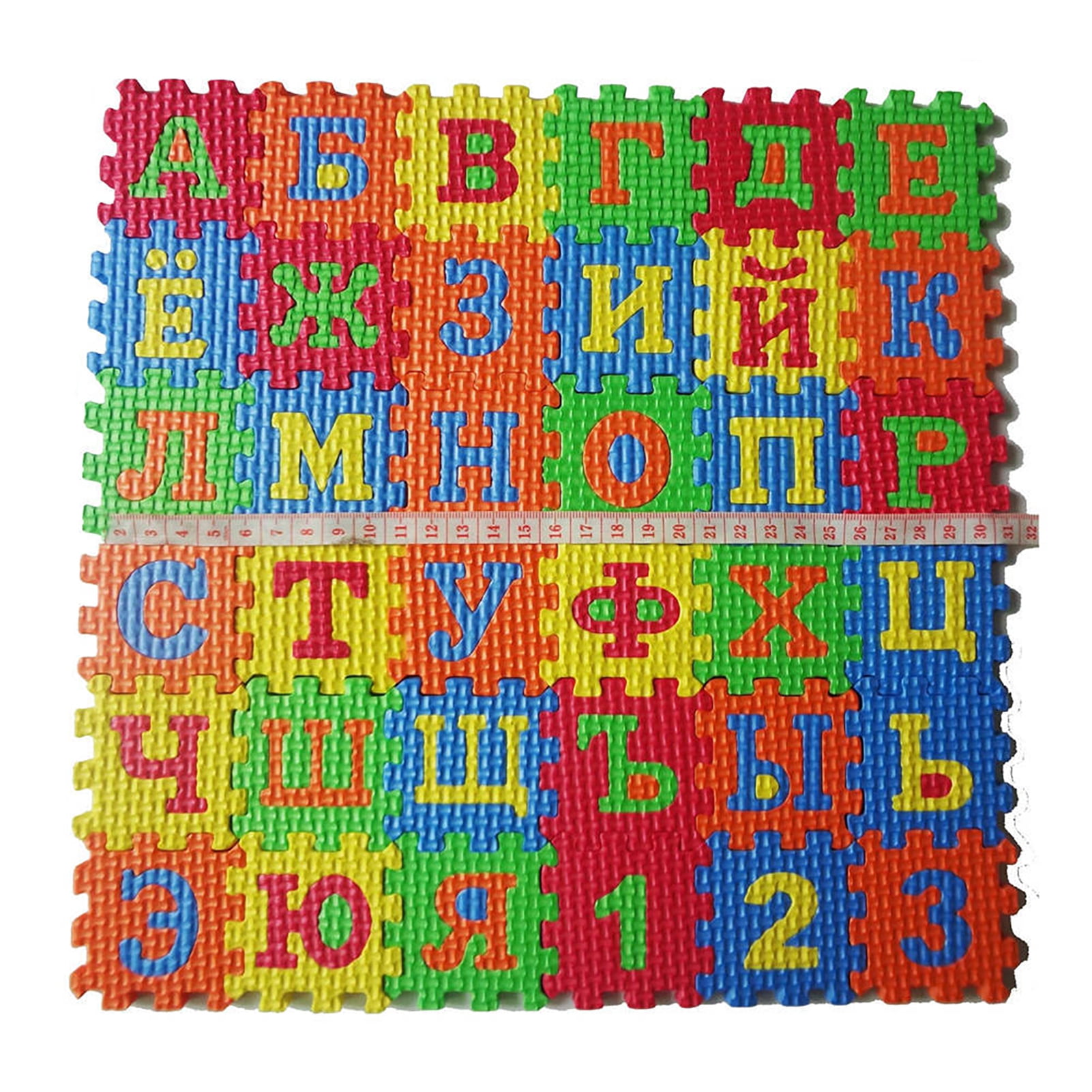 36Pcs/Set Russian Alphabet Jigsaw Carpet EVA Baby Kids Puzzle Learning ...