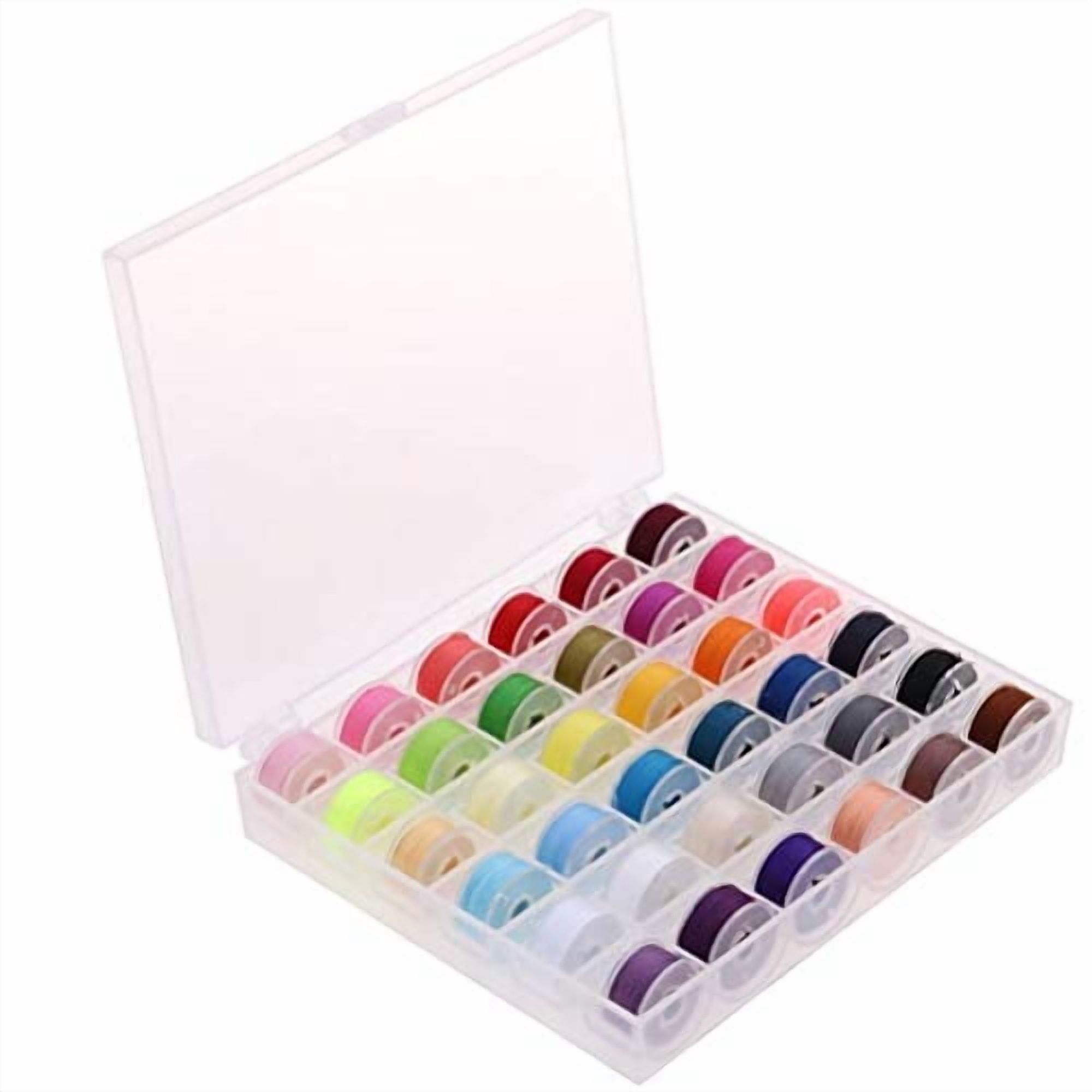 36Pcs Sewing Machine Bobbin Threads with Storage Case Box,Pre-Wound ...