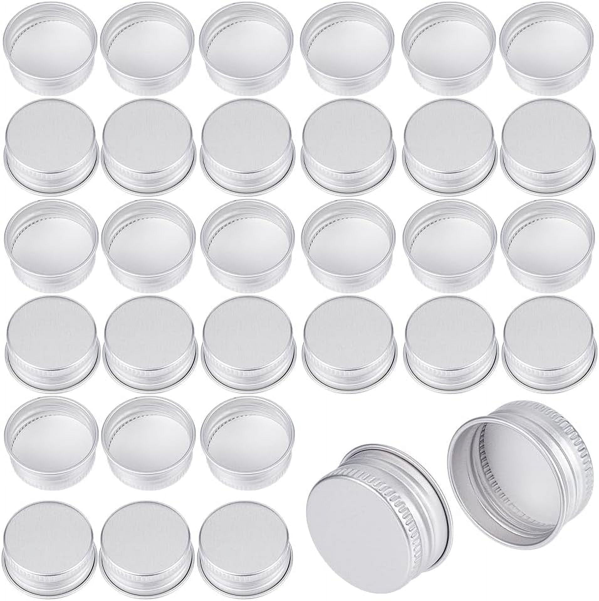 36Pcs Silver Seal Screw Caps 1.1 Inch Inner Diameter Metal Screw Caps ...