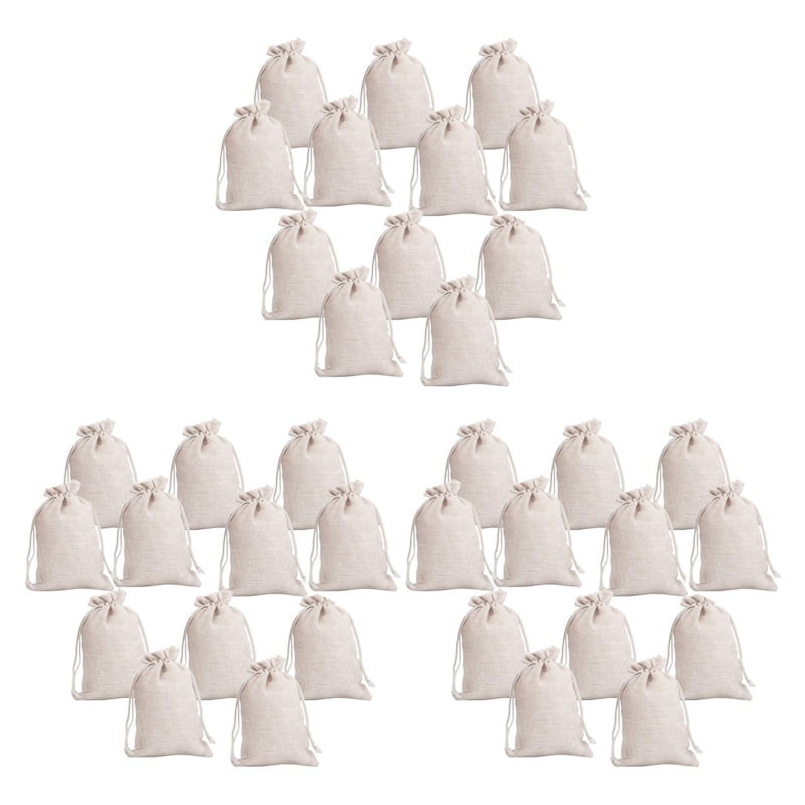 36Pcs Small Cotton Drawstring Bags Reusable Muslin Cloth Gift Candy ...