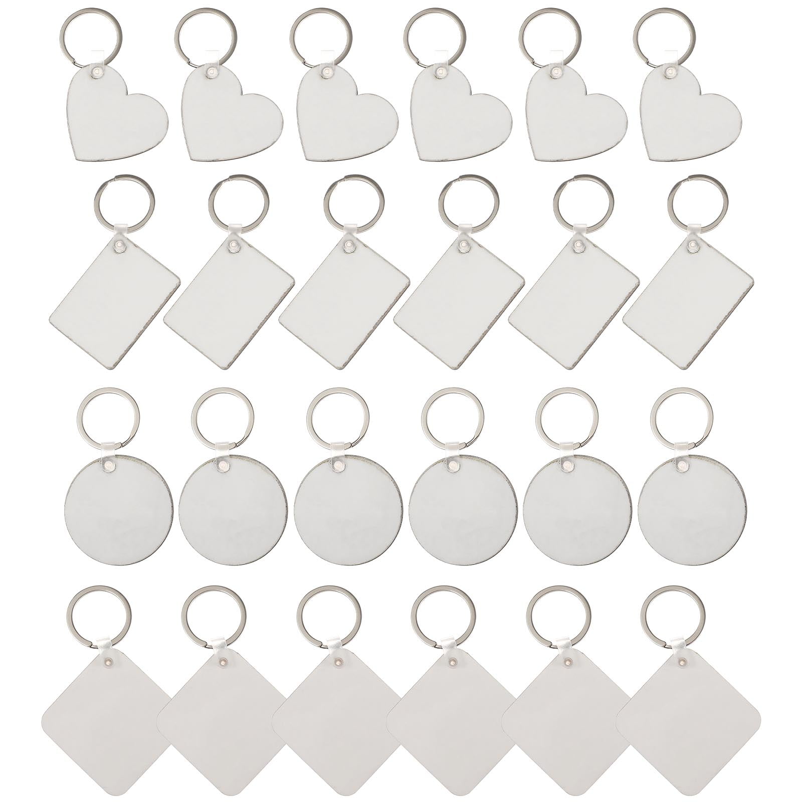 36Pcs Sublimation Blank Keychain Heat Transfer Keychain DIY Blank ... 36Pcs Sublimation Blank Keychain Heat Transfer Keychain DIY Blank ...