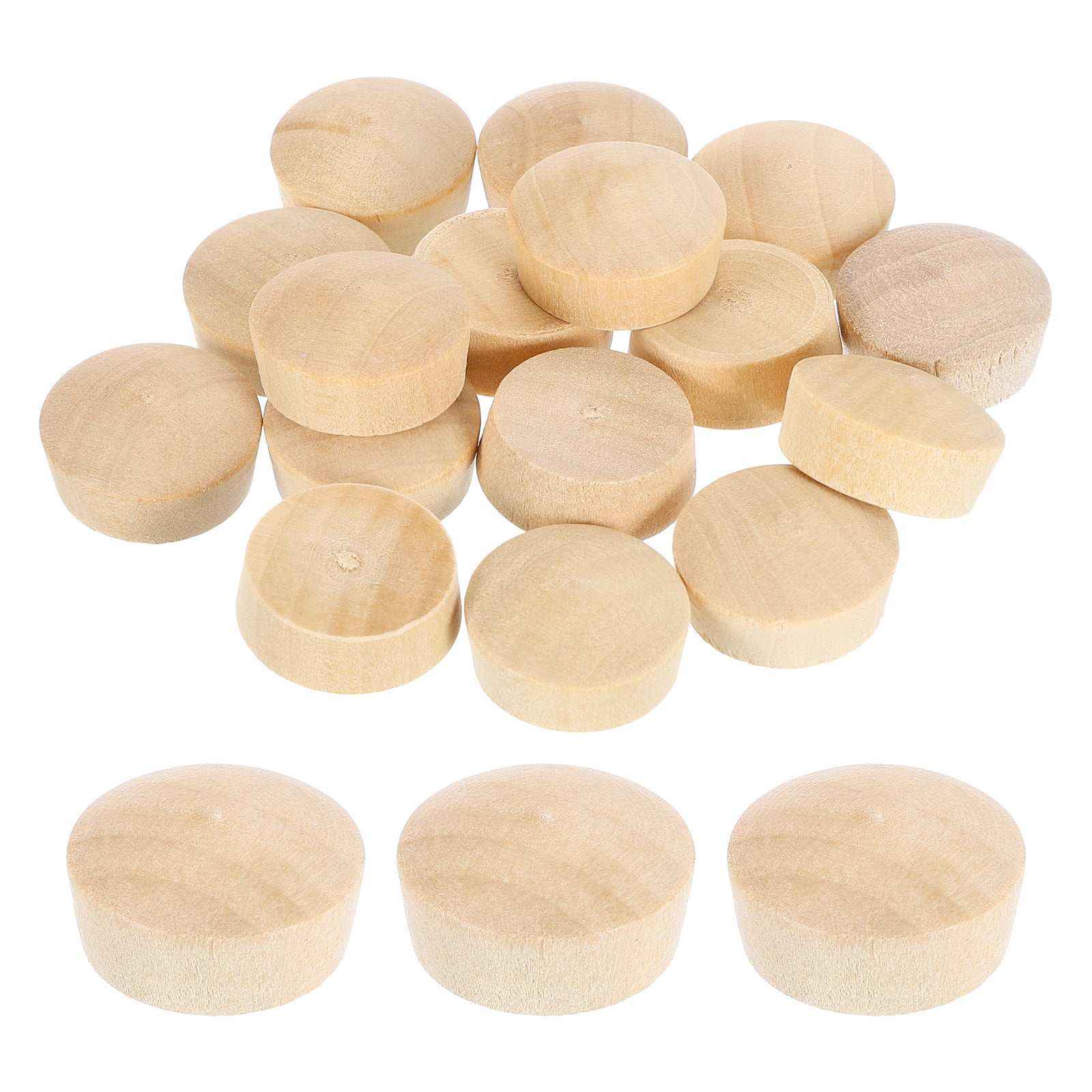 36Pcs Wood Button Plugs, 18.5mm/0.73" Flat Head Hardwood Screw Hole ...