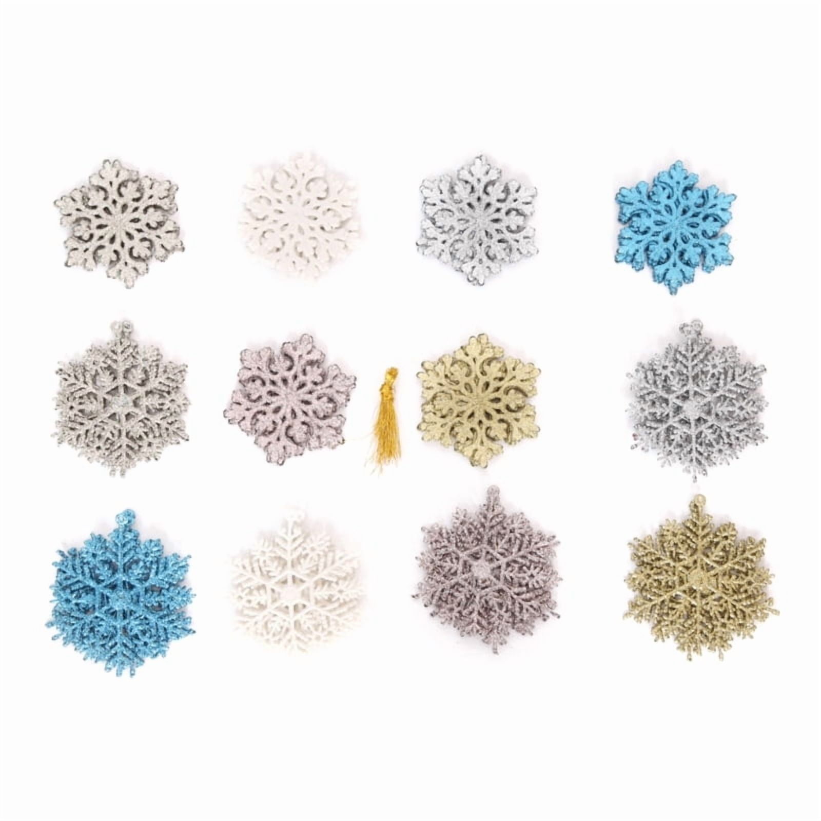 36Piece Snowflake Double Sided Craft for Christmas Ornaments DIY Craft ...