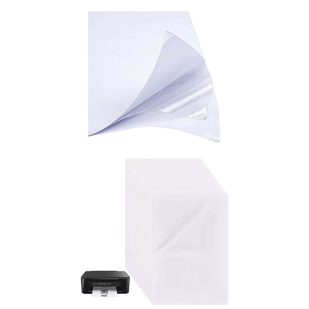 36Sheet 18 Sheets Clear PET Film Label Sticker Waterproof A4 Blank Self ...