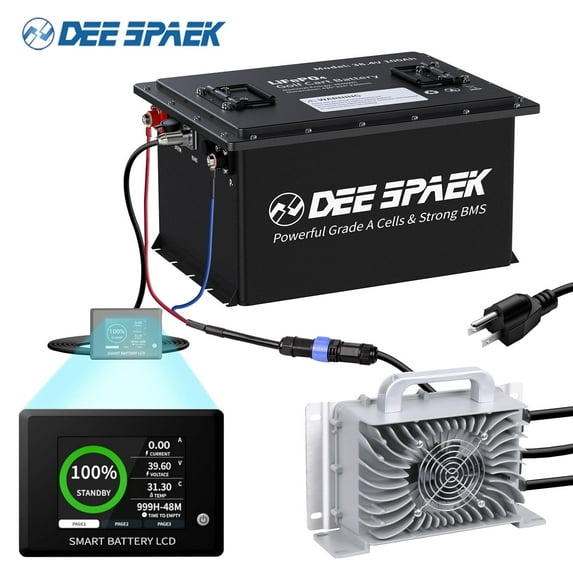 36V 105Ah Lithium Golf Cart Battery,200A BMS,15000+ Deep Cycles LiFePO4 ...