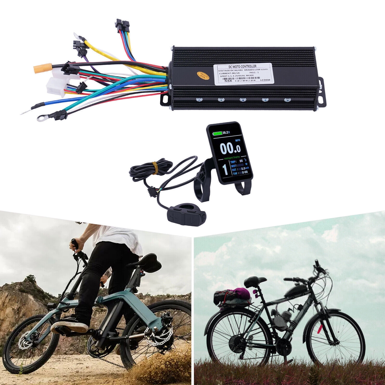36V 1200W Electric Bicycle Scooter Brushless Controller Kit LCD Display ...