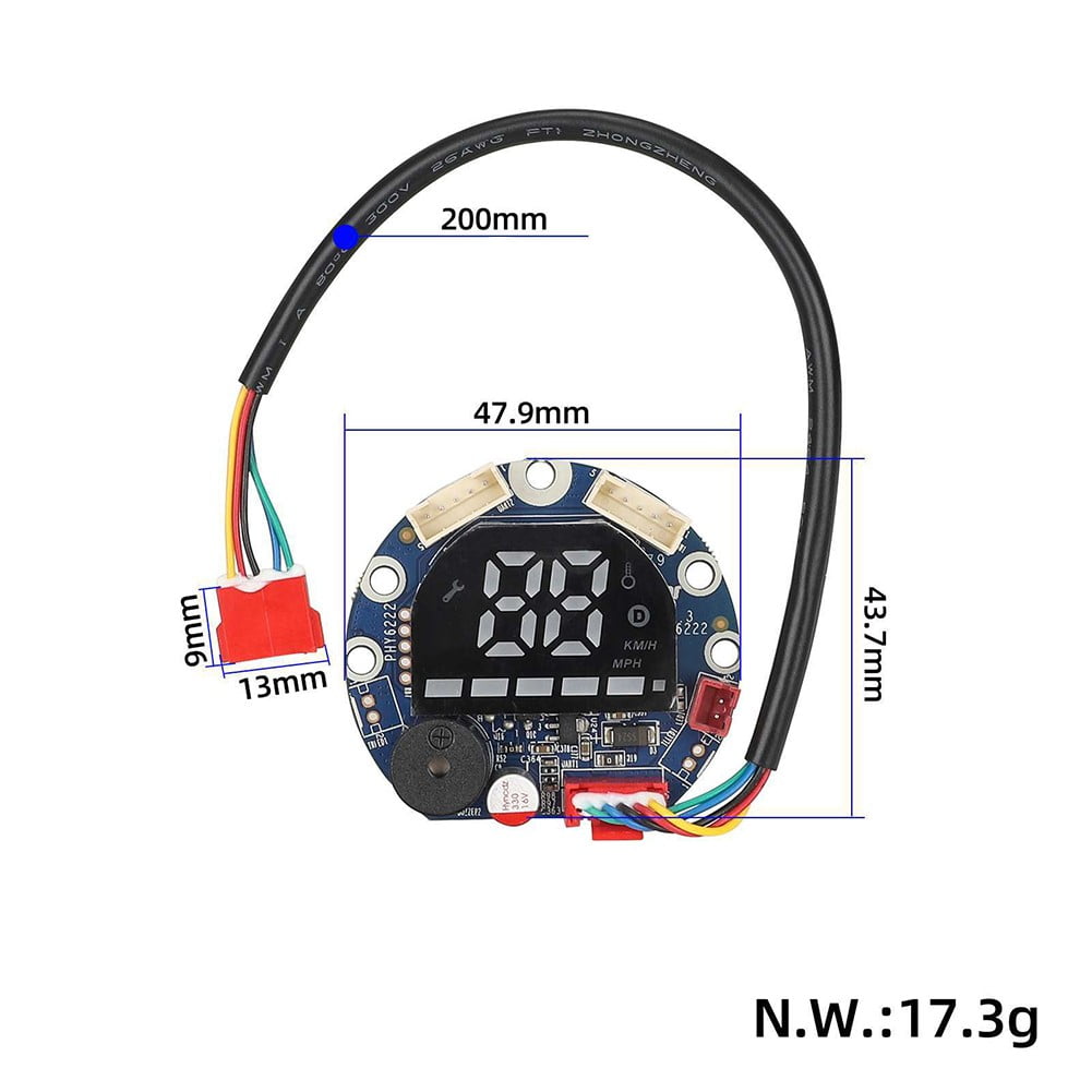 36V 17A Electric Scooter Motor Controller And Display Panel Set for Hx ...