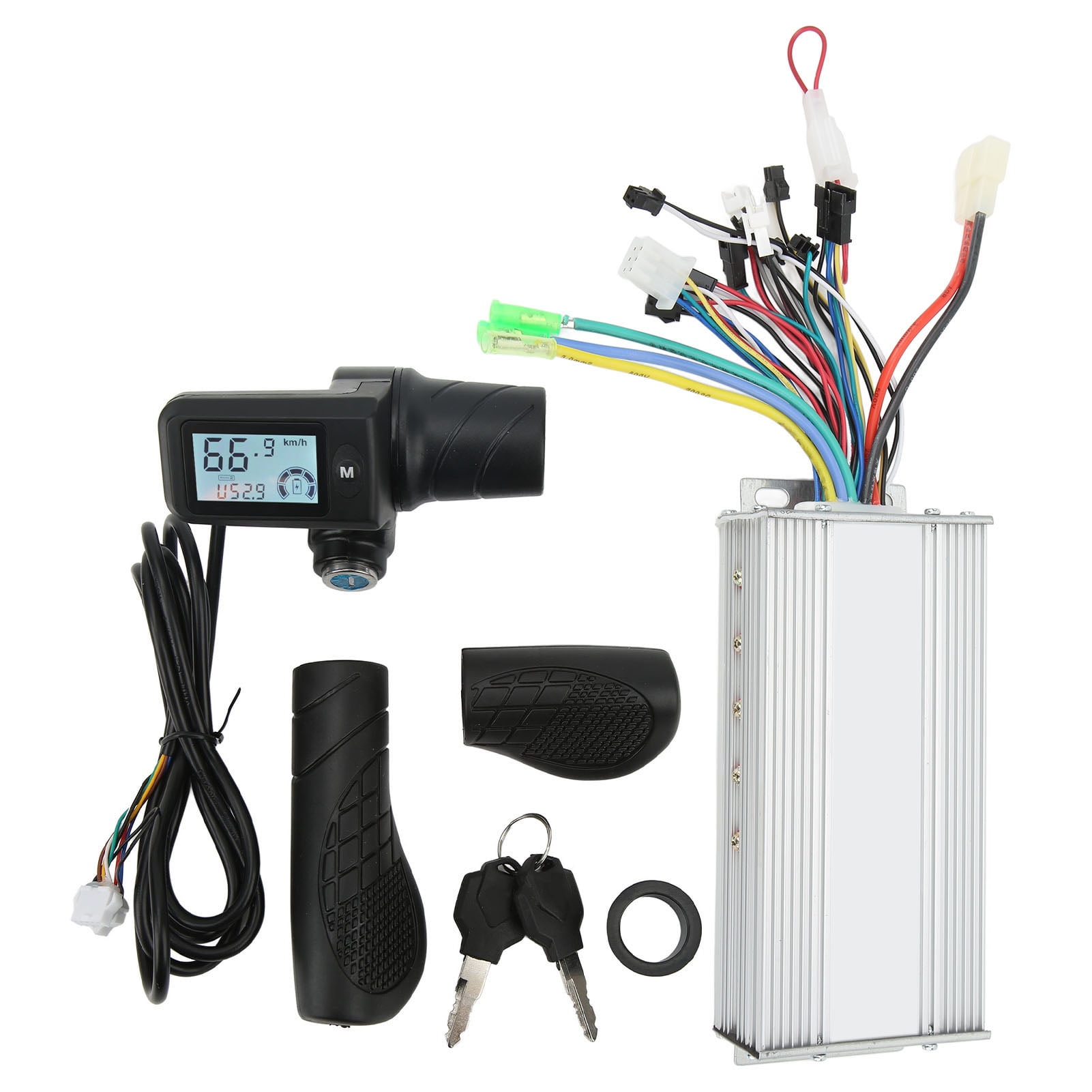 36V 48V 1000W Electric Bike Motor Brushless Controller 805 LCD Panel Split Throttle Grip for 22 ...