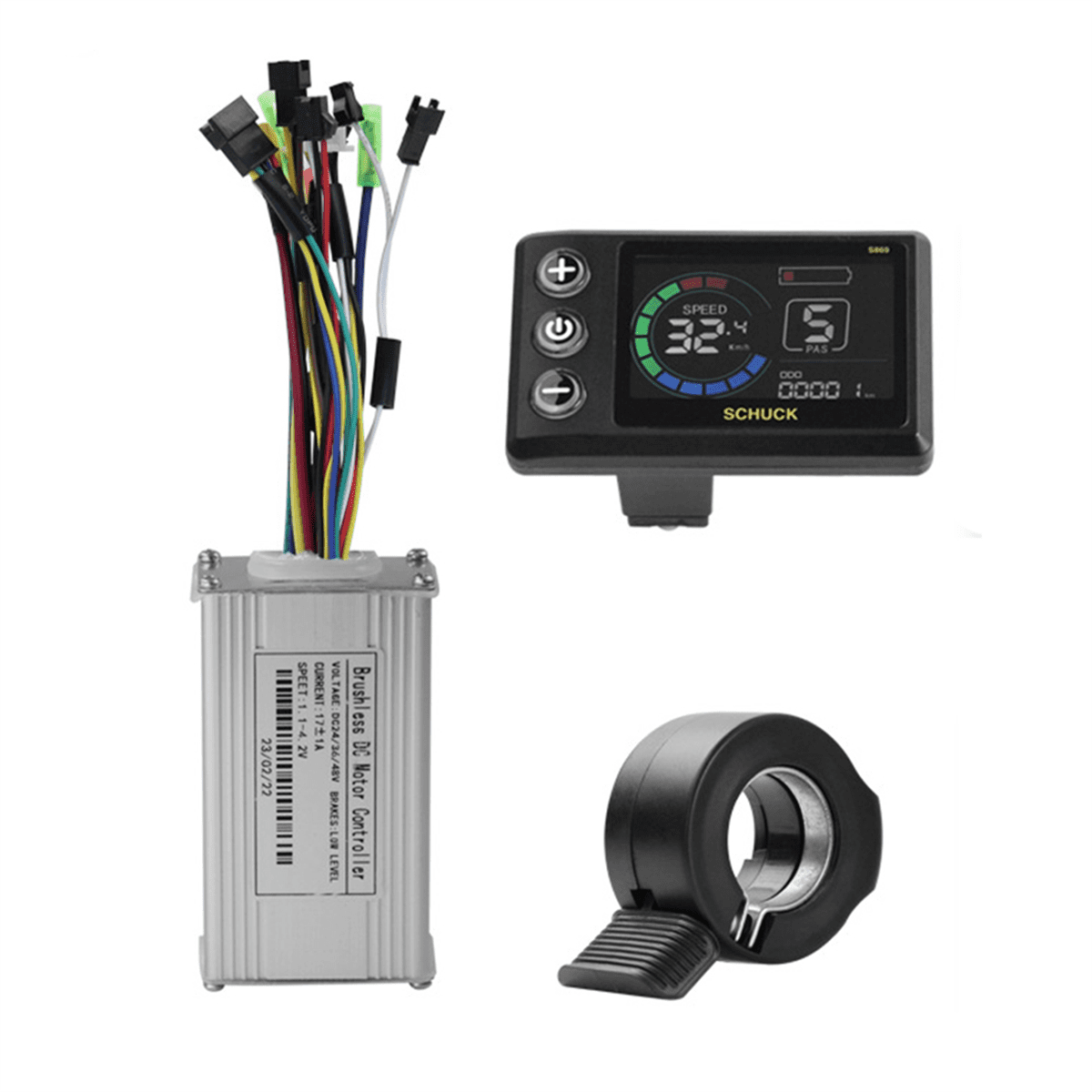 36V 48V 17A Brushless Controller S869 Meter LCD Display 24V-72V ...