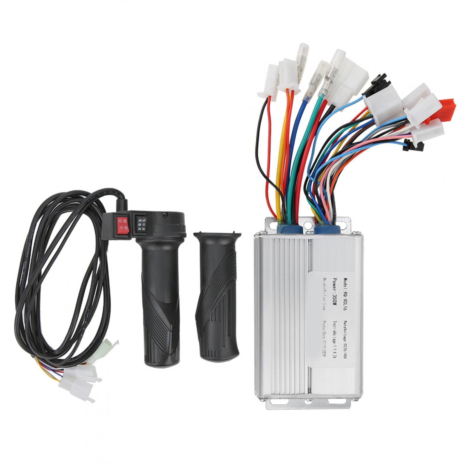 36V/48V 350W Brushless Motor Controller Kit with Red Black Three-Speed ...