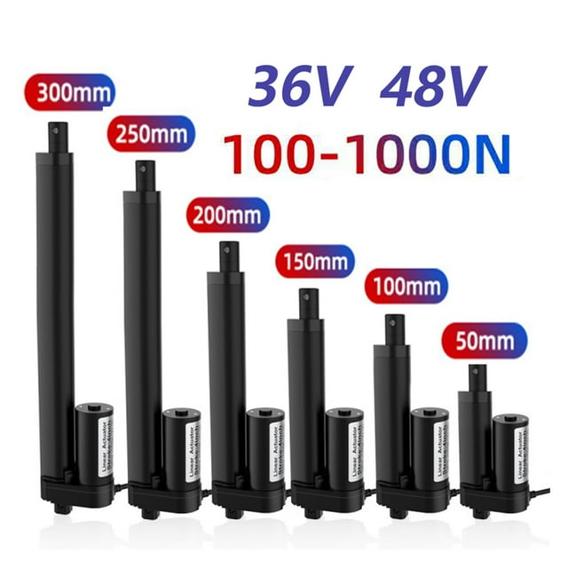 36V 48V Linear Actuator 50mm 100mm 150mm 200mm Stroke Linear Drive ...