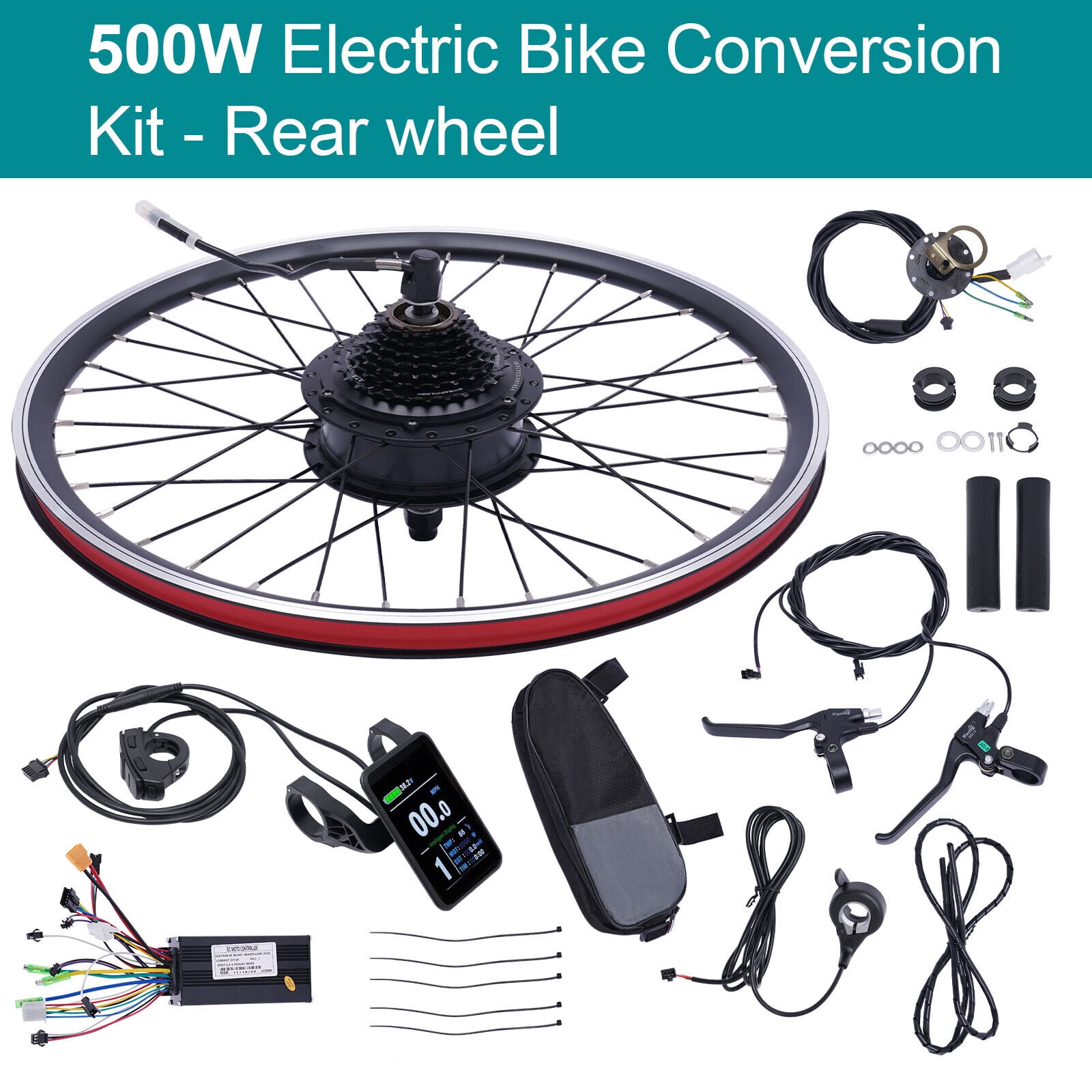 36V 500W 24 inch Wheel Electric Bicycle Motor Conversion Kit E Bike ...