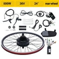36V 500W Electric Bicycle Conversion Kit, 24" Rear Wheel Hub Motor with ...