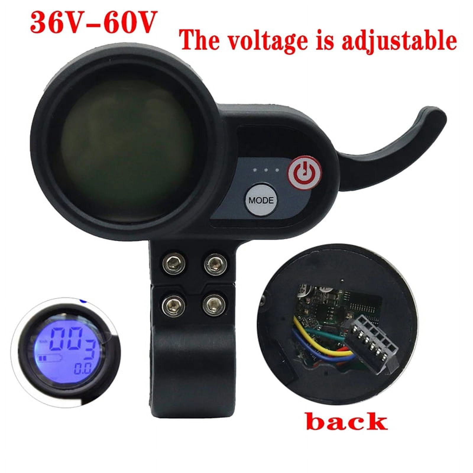 36V-60V LCD Display Dashboard E Scooter Bike Meter Electric Accelerator ...