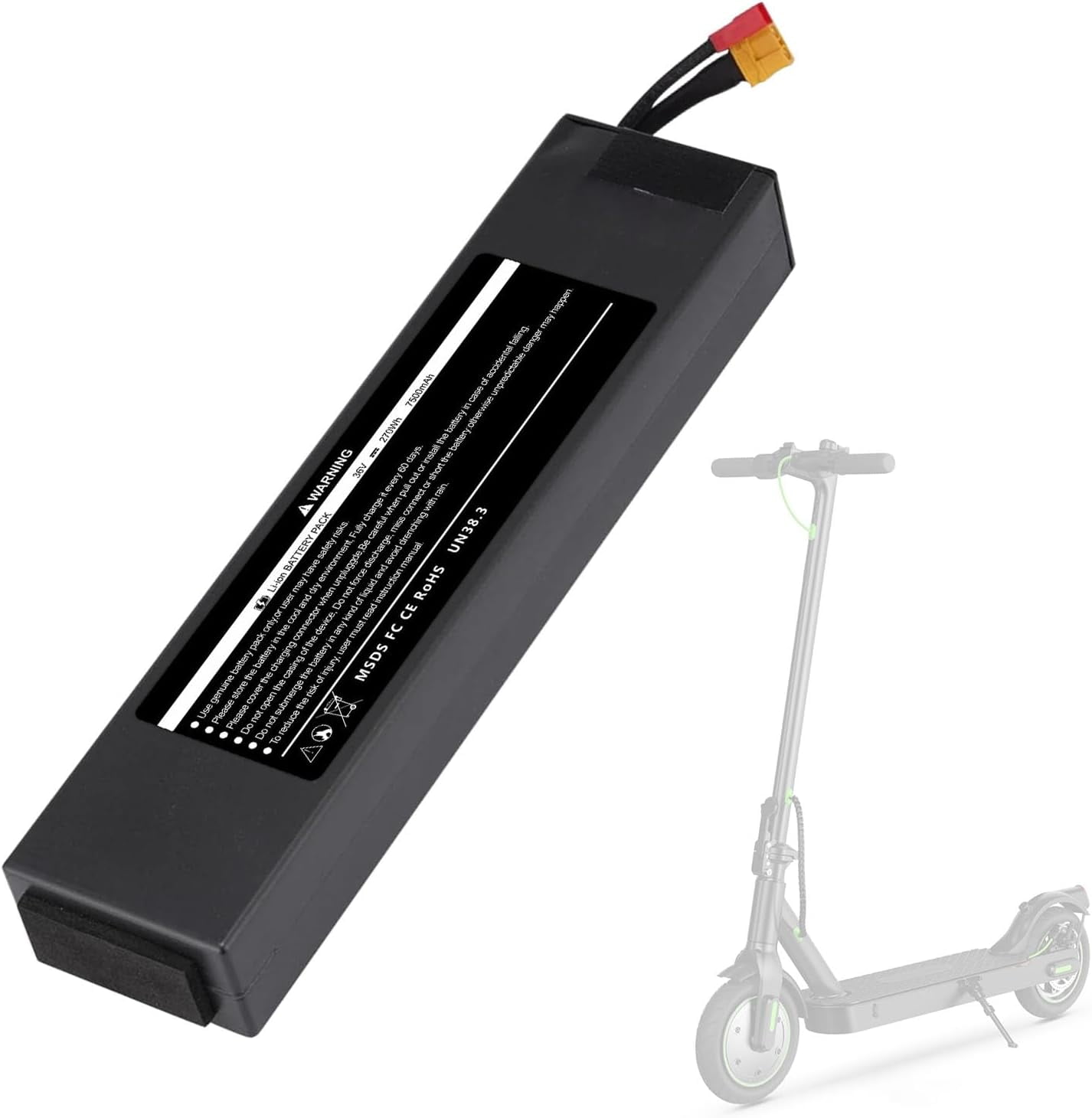 36V 7.5Ah Rechargeable Electric Scooter Replacement Battery ...