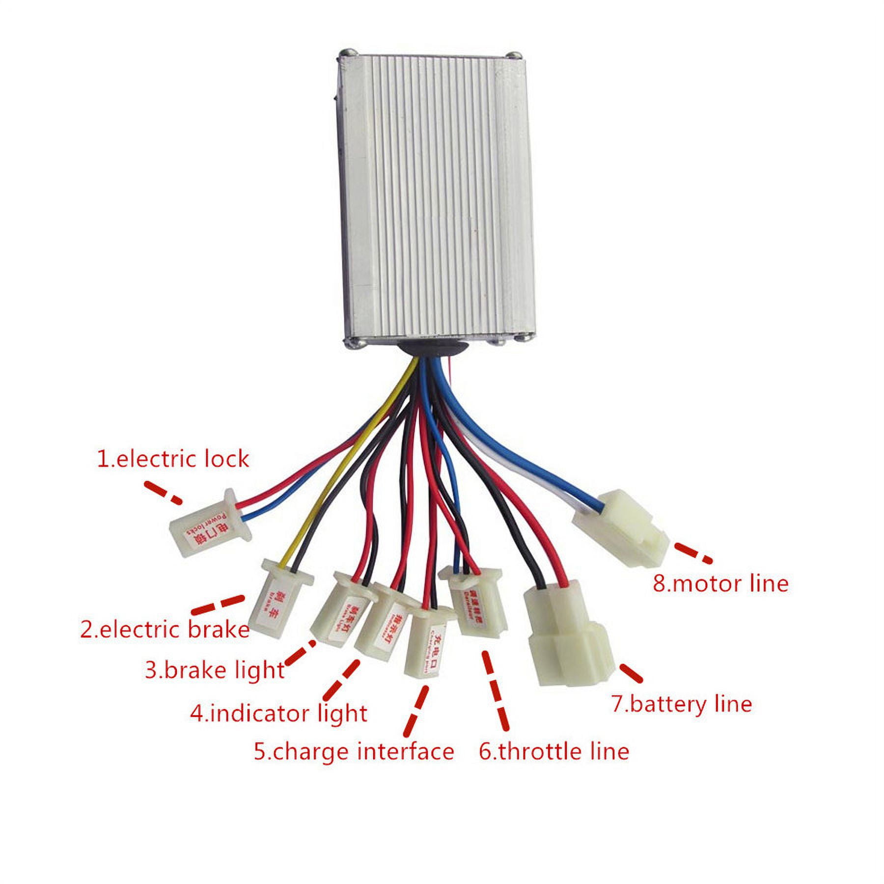 36V 800W Electric Bike Brush Motor Speed Controller For ATV Go Kart ...