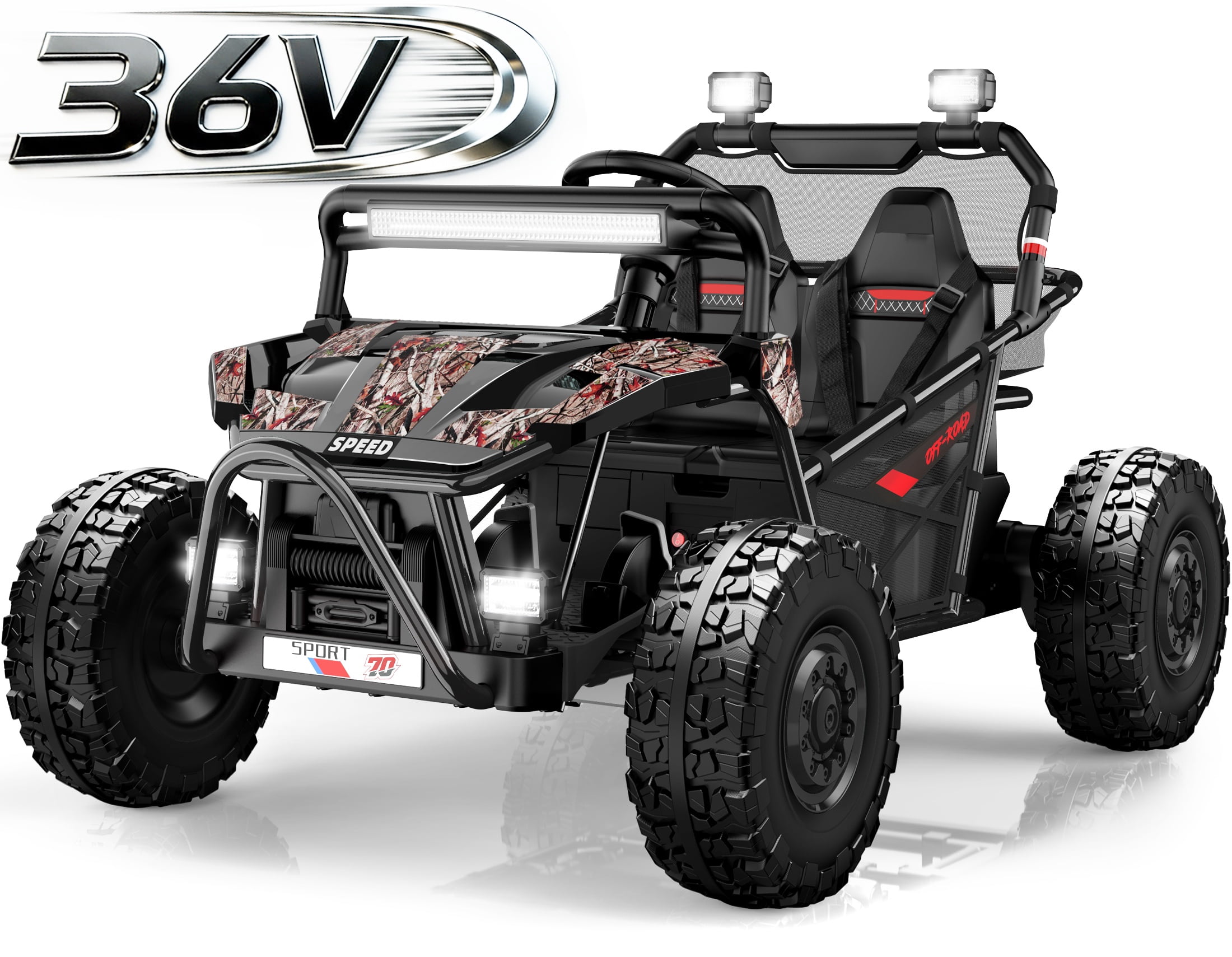 36V Electric Ride On Car for Big Kids, 2 Seater 36V Powered Electric ...
