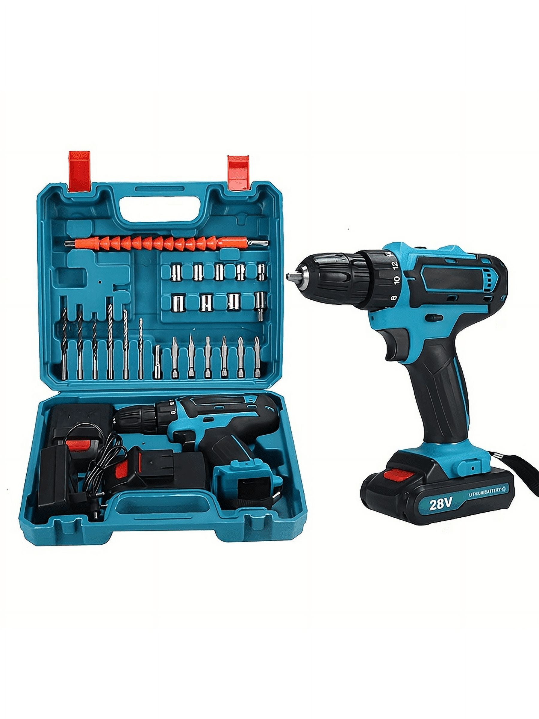36V Lithium-Ion Rechargeable Drill Driver - Electric Tool Set For Home ...