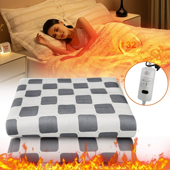 36V USB Heated Blanket for Office - Soft Flannel Single Person Heating ...