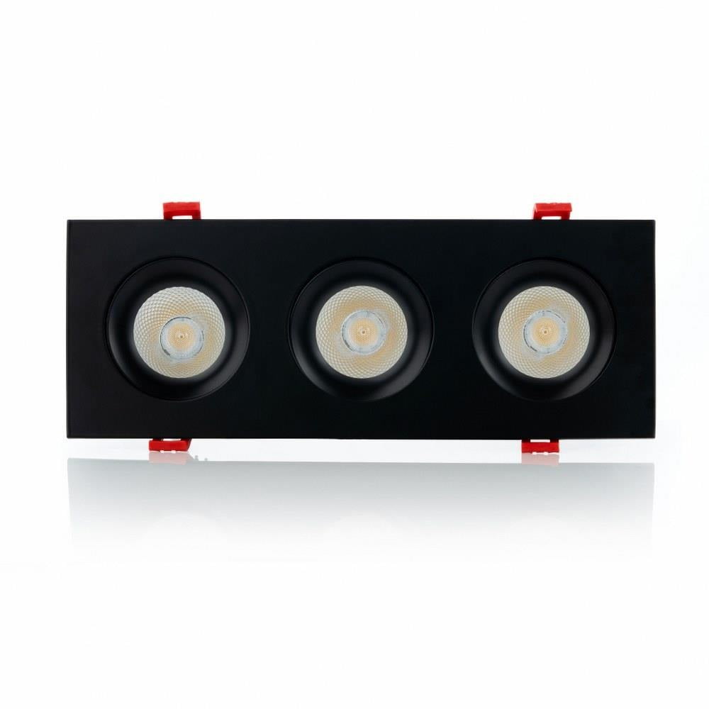 36W 1 Led 3.5 inch Rectangular Triple Regressed Gimbal (Set Of 4) in ...