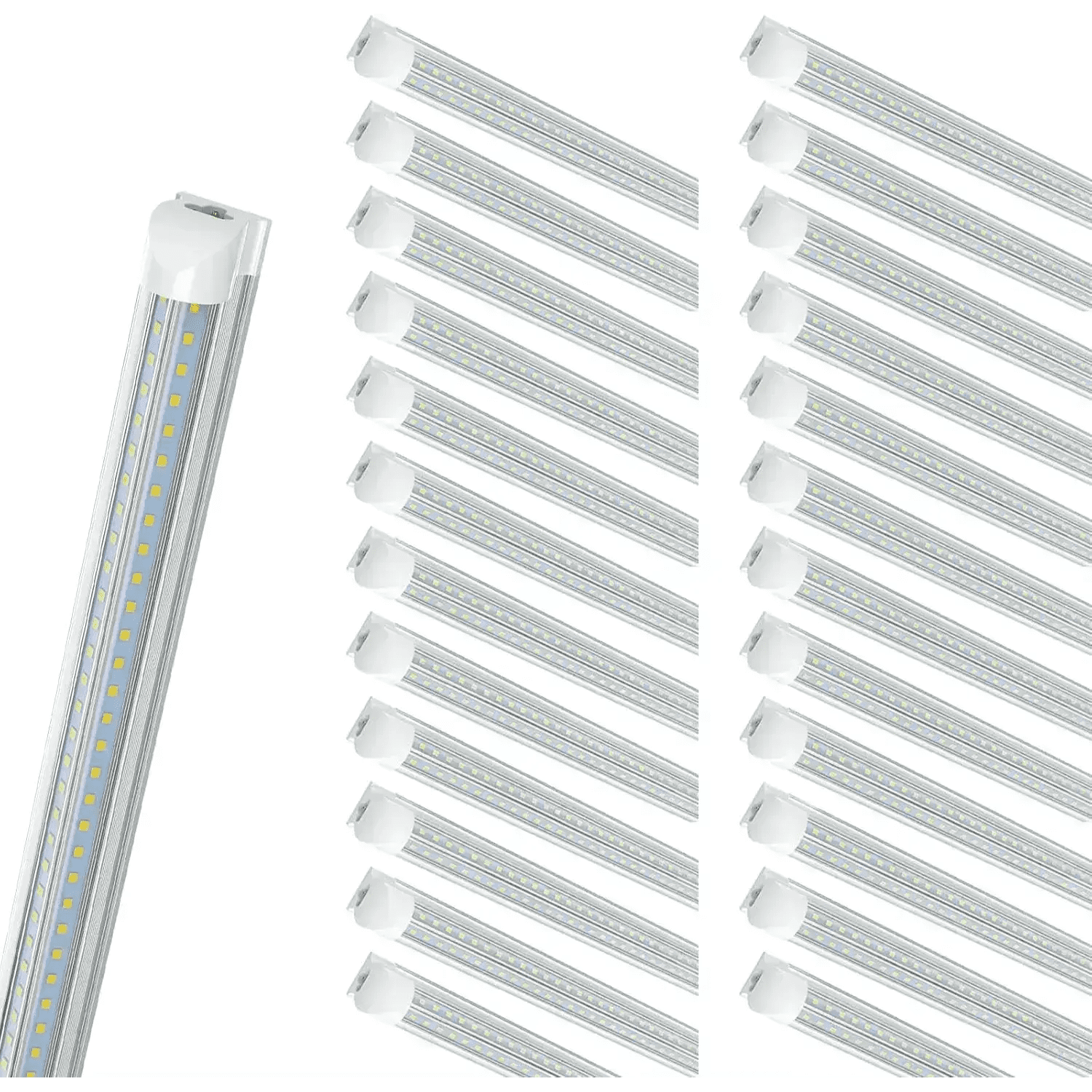 36W 4FT T8 LED Shop Lights Fixtures V shape 6000K Super Bright 50 Pack ...