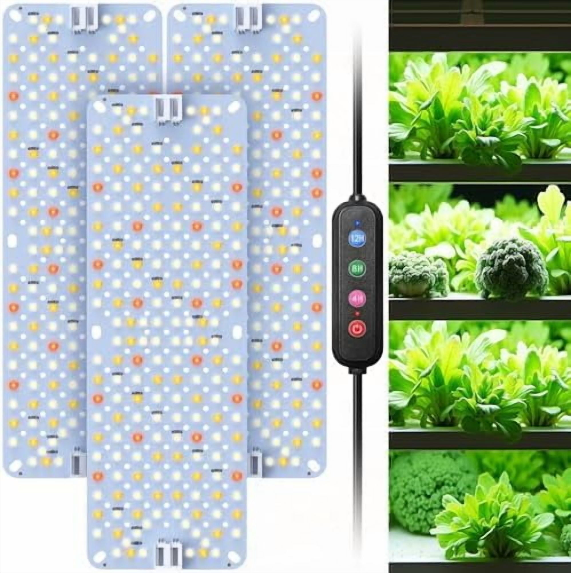 36W(Acutal Power) Full Spectrum Grow Lights for Indoor Plants – 4/8/12 ...