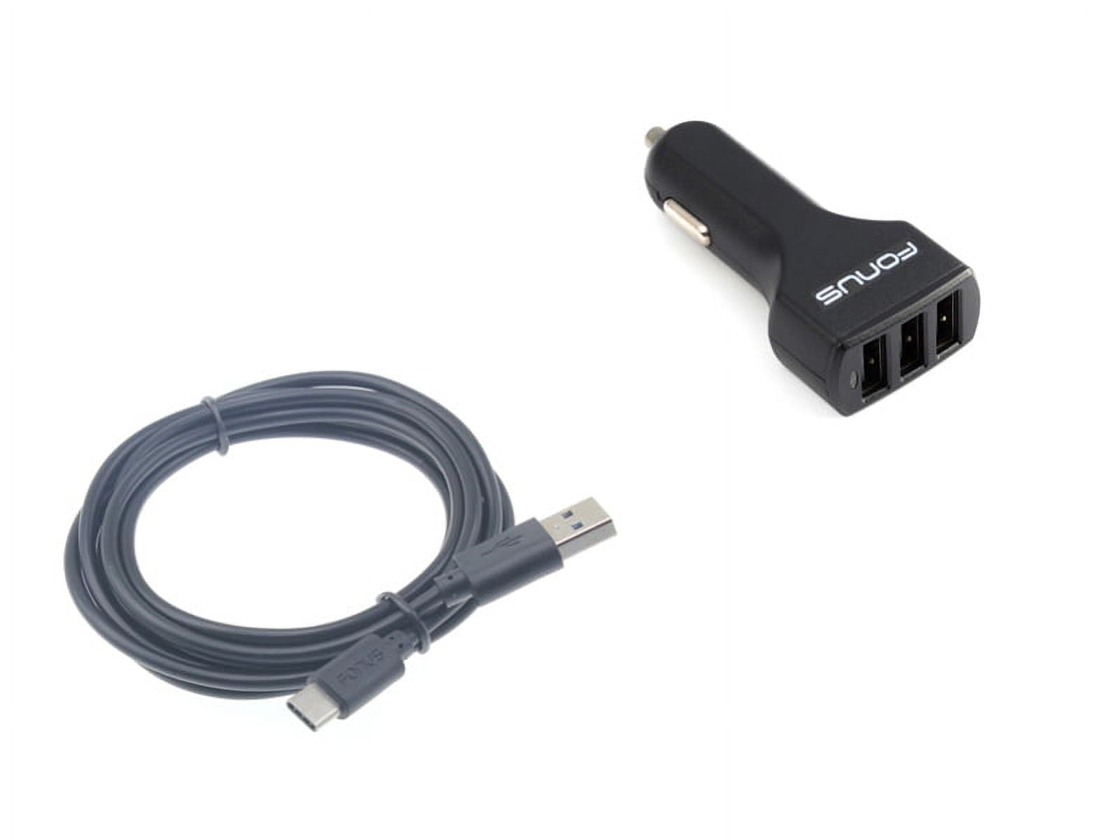 36W Car Charger for Samsung Galaxy A51/A50/A20/A10e/A01 - 3-Port USB 4 ...