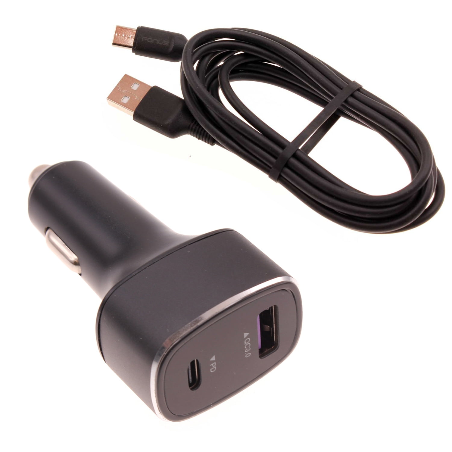 36W PD Fast Car Charger for Kyocera DuraXV Extreme E4810 Phone - 6ft ...