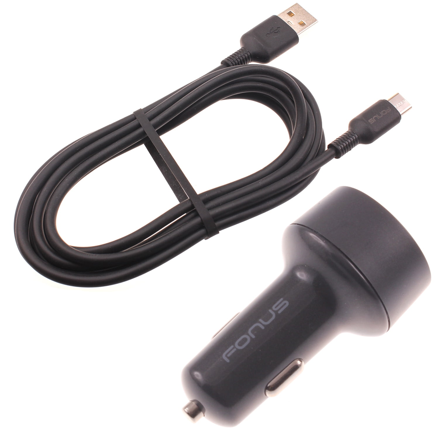 36W Quick Car Charger for Jitterbug Smart3 Phone - 2-Port USB Cable ...
