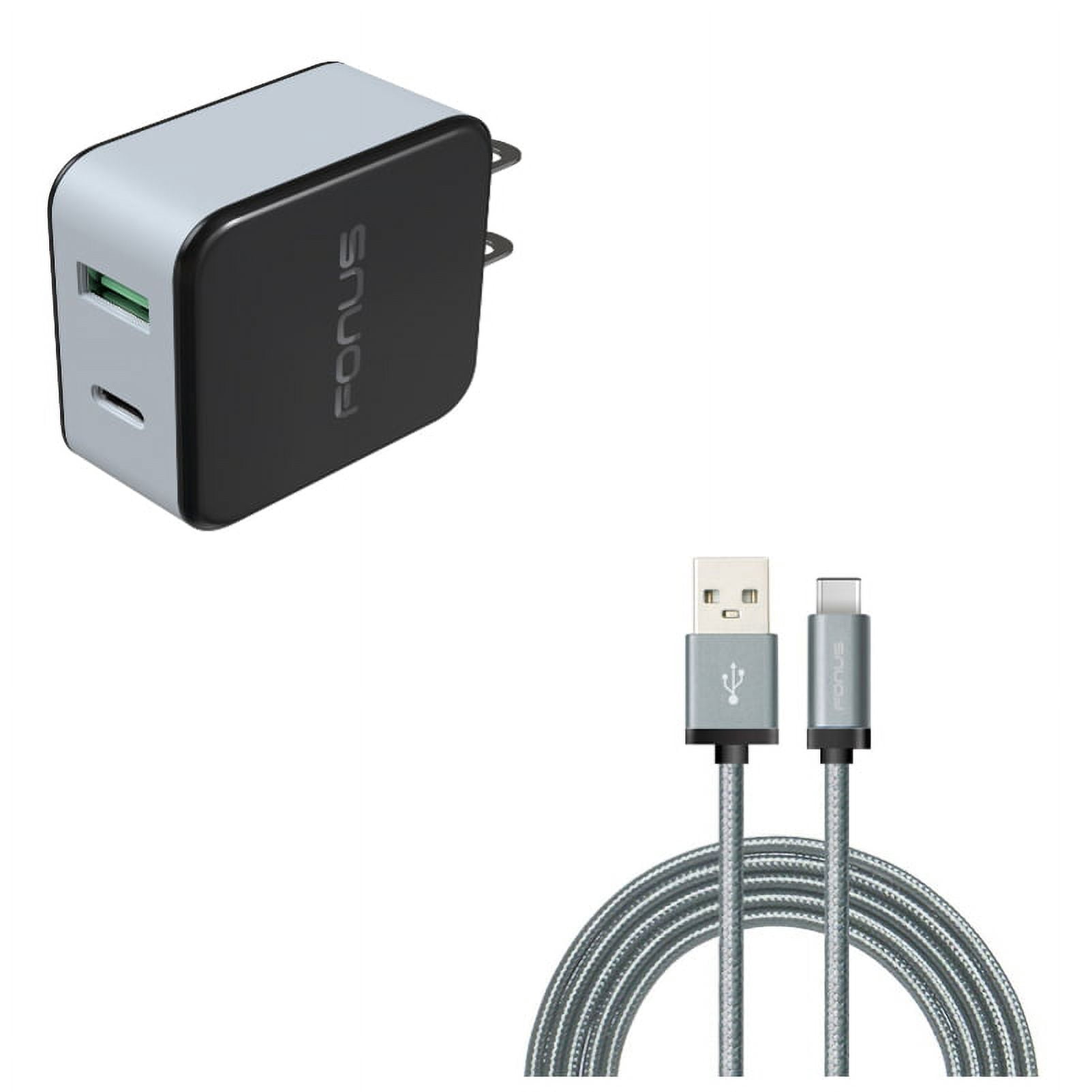 36W Quick Home Charger w Type-C 6ft USB Cable K3Q for LG Q7 Plus, G Pad ...