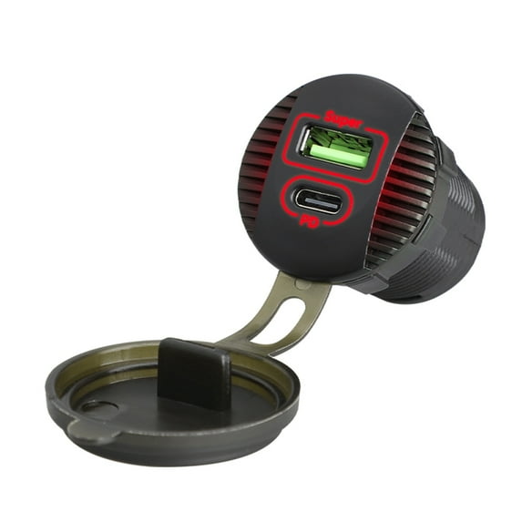 36W USB Type C Car Charges with Quick Charges LED Lighting ...