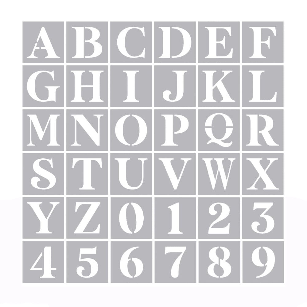 36X 7.8'' Letter Stencils Alphabet Stencils for Painting on Wood for ...
