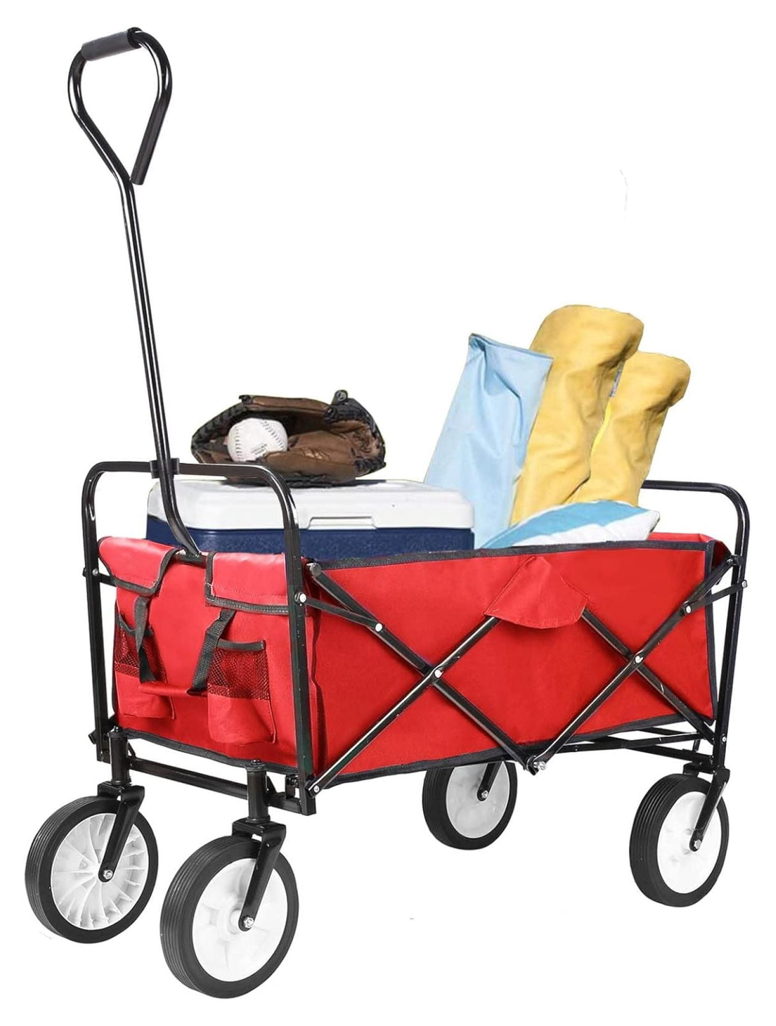 36X19'' Collapsible Utility Wagon, One-Pull Foldable Cart, Large 262L ...