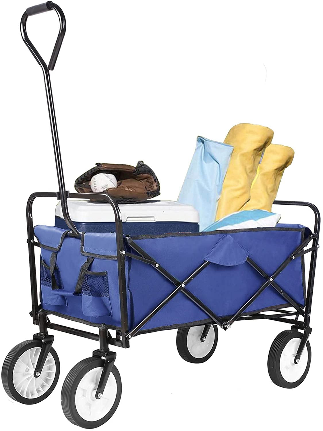36X19'' Collapsible Utility Wagon, One-Pull Foldable Cart, Large 262L ...