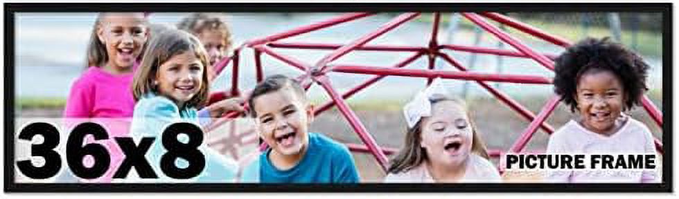 36X8 Frame Black Picture Frame - Complete Modern Photo Frame Includes ...